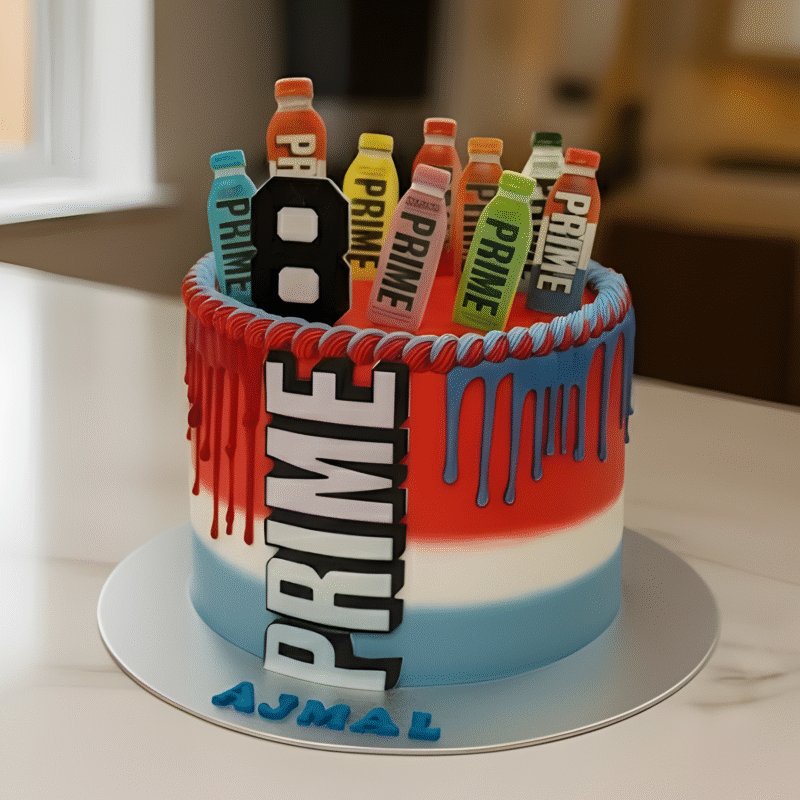 Prime Energy Drink Signature Cake - The Pantry Cakes